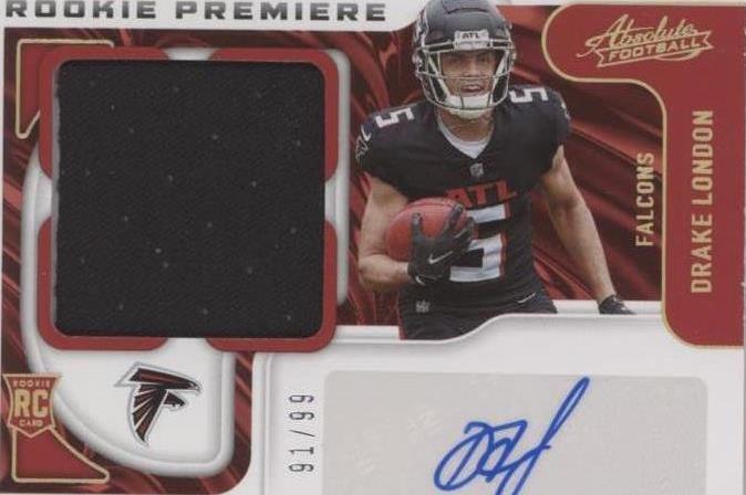 2022 Panini Absolute - Rookie Premiere Materials Autos Drake London ...