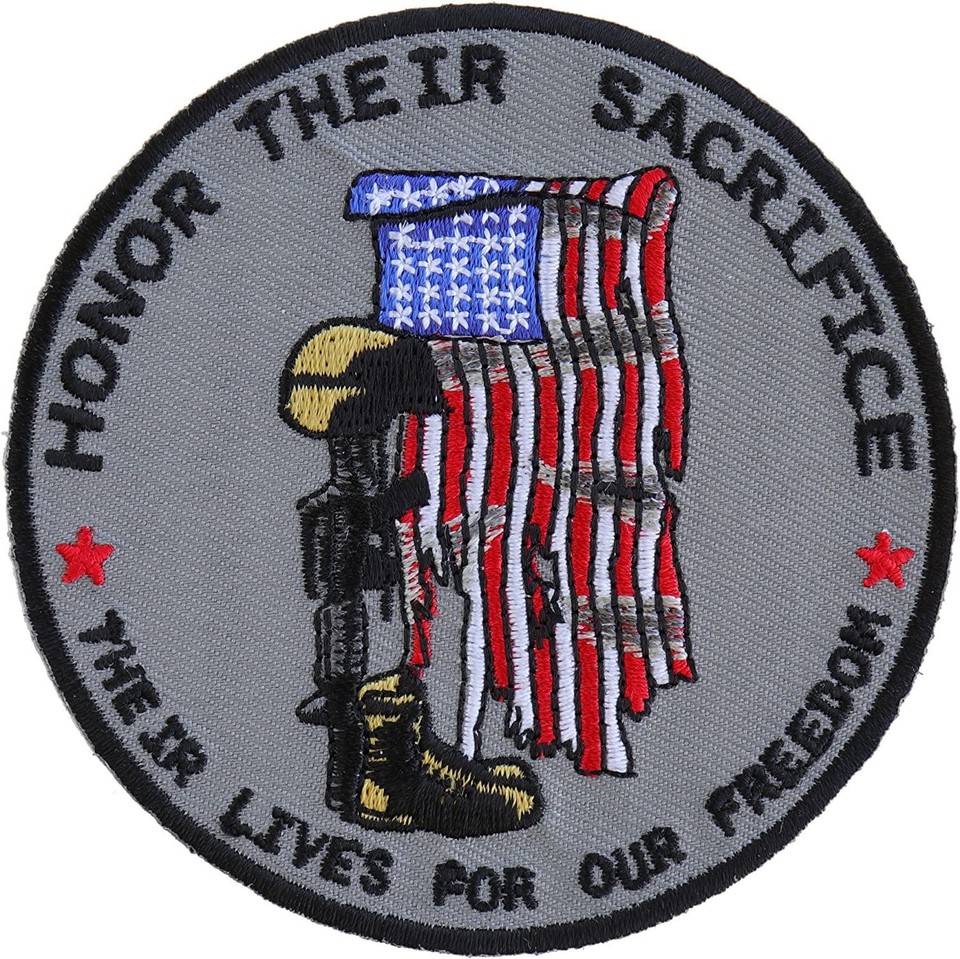 Honor Their Sacrifice Memorial Patch - 3.5x3.5 Inch - Biker ~ BUY 2 GET ...