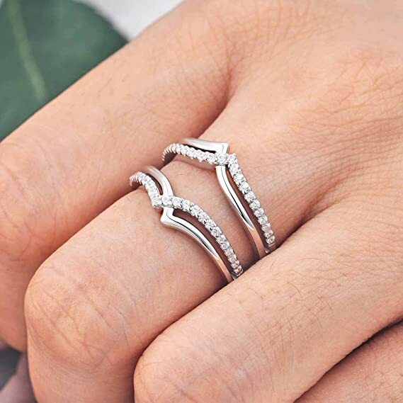 Adjustable Ring Enhancers Wedding Anniversary Bands for Engagement Ring ...