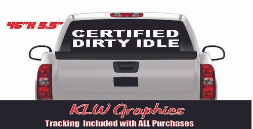 Dirty Idle decal stickers Funny Duramax Turbo Diesel Truck 7.3 6.7 6.6 ...