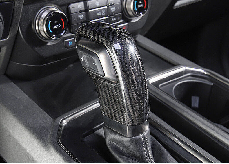 Real Carbon Fiber Gear Shift Knob Cover Trim For Ford F150 Raptor 2019 ...