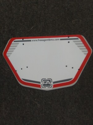 Free Agent Pro Bmx Number Plate GT02954 | eBay