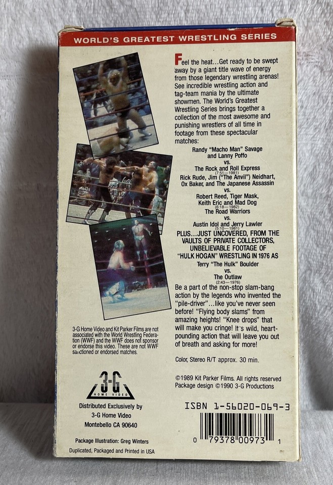 Tag Team Title Wave: The Missing Matches (VHS, 1990) Hulk Hogan Macho ...