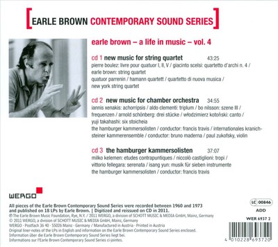VARIOUS ARTISTS EARLE BROWN CONTEMPORARY SOUND SERIES, VOL. 4 NEW CD ...