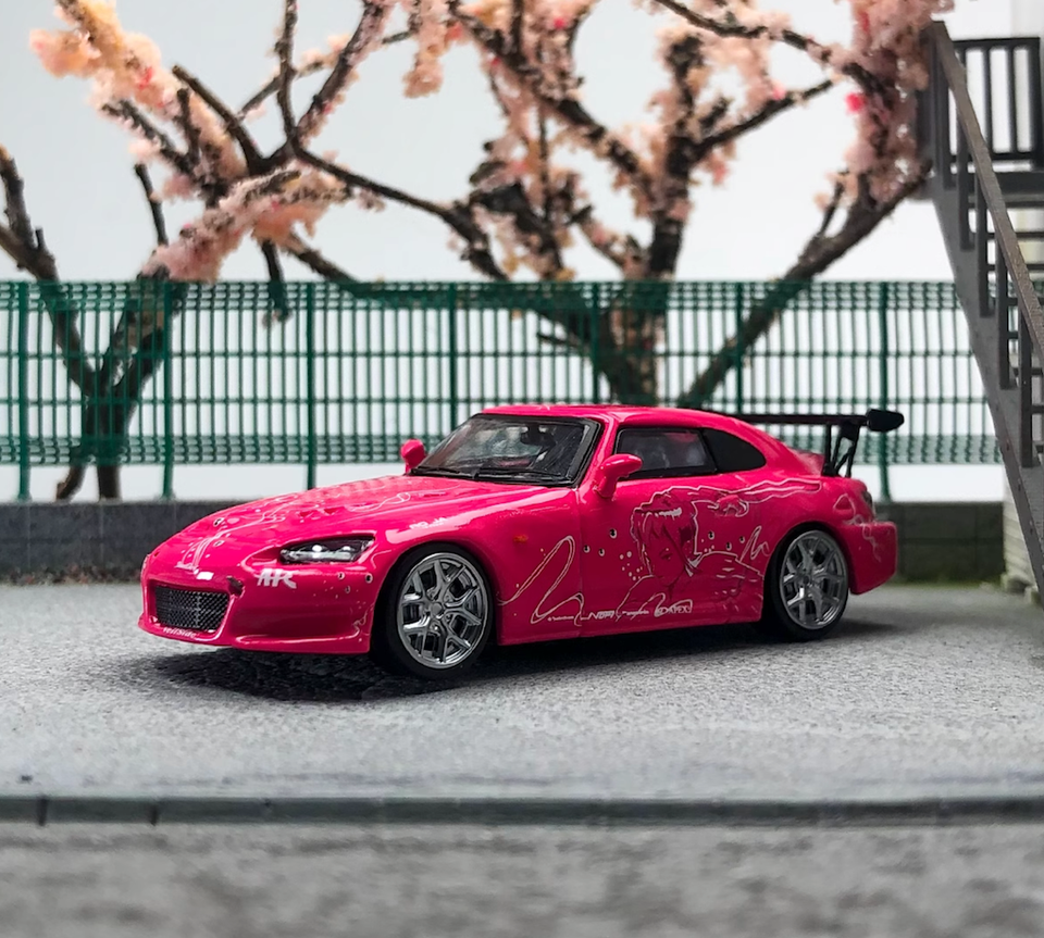 AU SW 1:64 JDM Pink S2000 FNF Hard Top Racing Sports Model Diecast ...