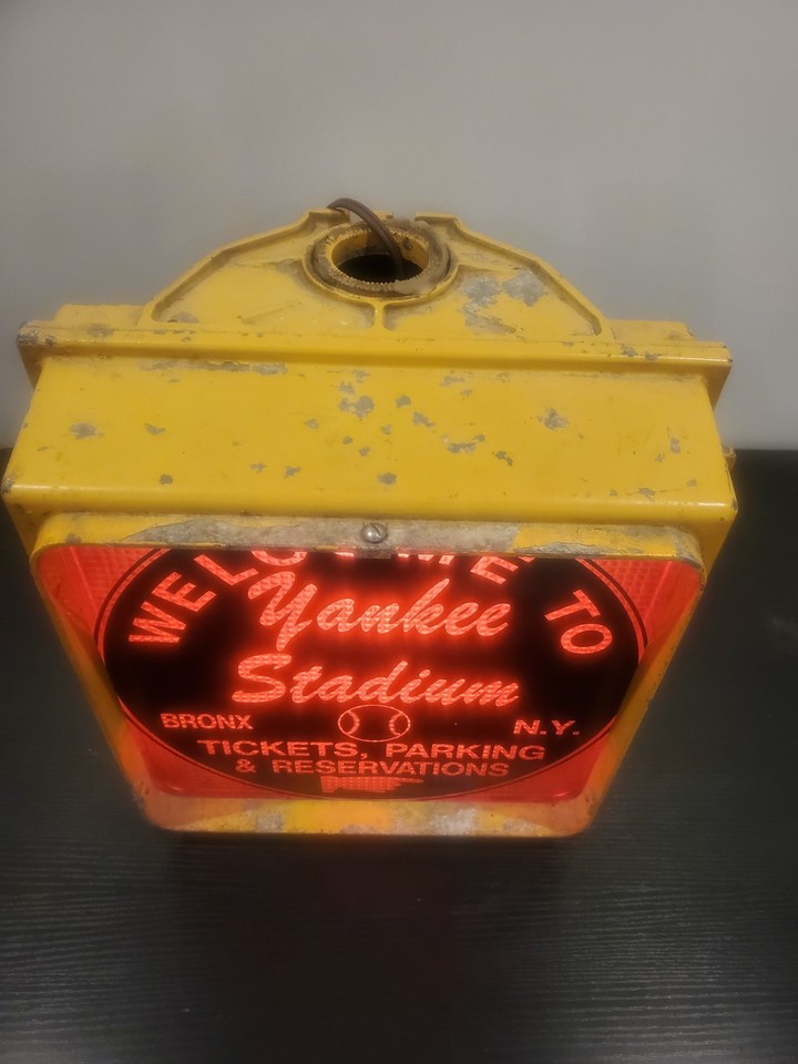 Original "Welcome to Yankee Stadium" street sign - From Original ...