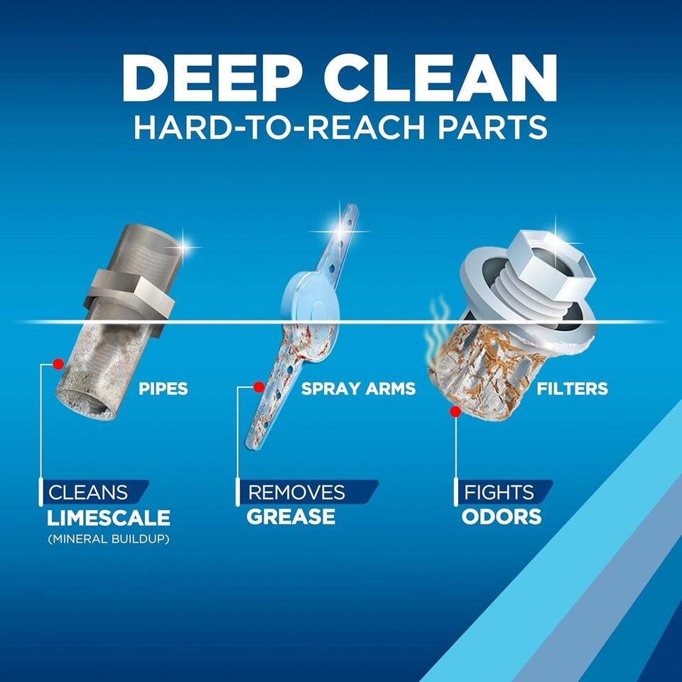 Deep Clean Dishwasher Cleaner Liquid - Fight Limescale & Odors, 8.45oz ...