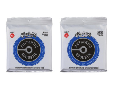 2-Pack Martin SP MA540 Phosphor Bronze Acoustic Light Guitar Strings 12 ...