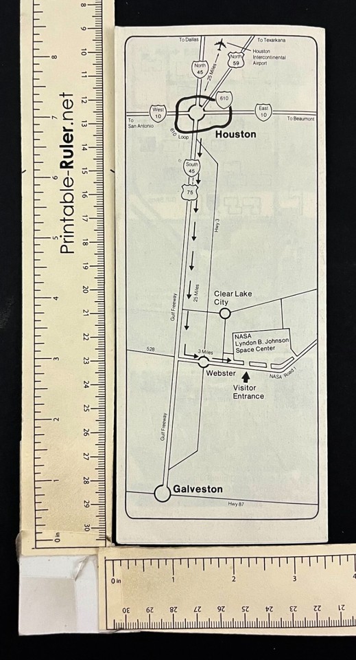 Houston Vintage NASA Lyndon Johnson Space Center Visitor Program Travel ...