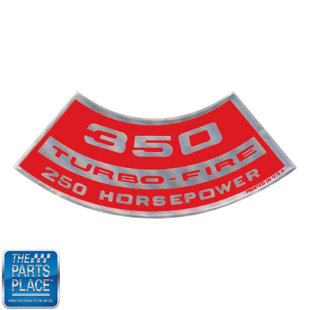1969-70 Chevrolet 350 Turbo-Fire 250 HP Air Cleaner Decal DC0097 | eBay