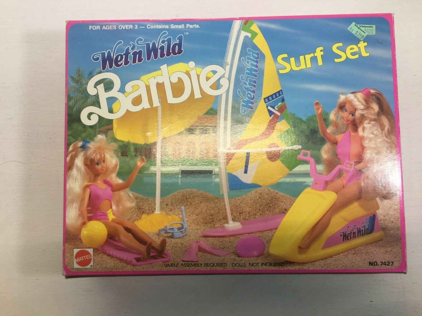 Barbie Wet 'n Wild Surf Set New in Box 7427 1989 | eBay