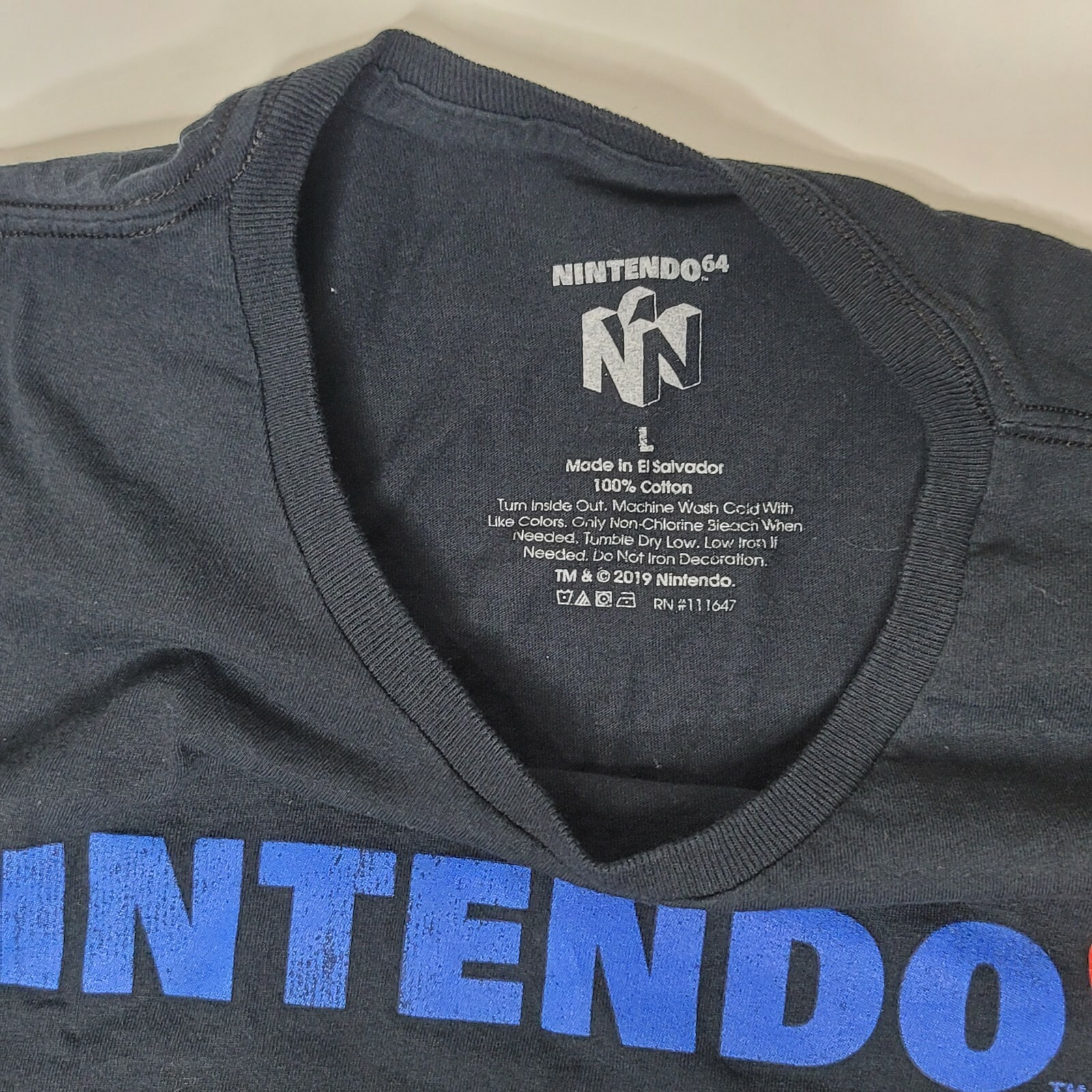 Official Nintendo 64 Graphic Black Tee Shirt Nintendo… - Gem