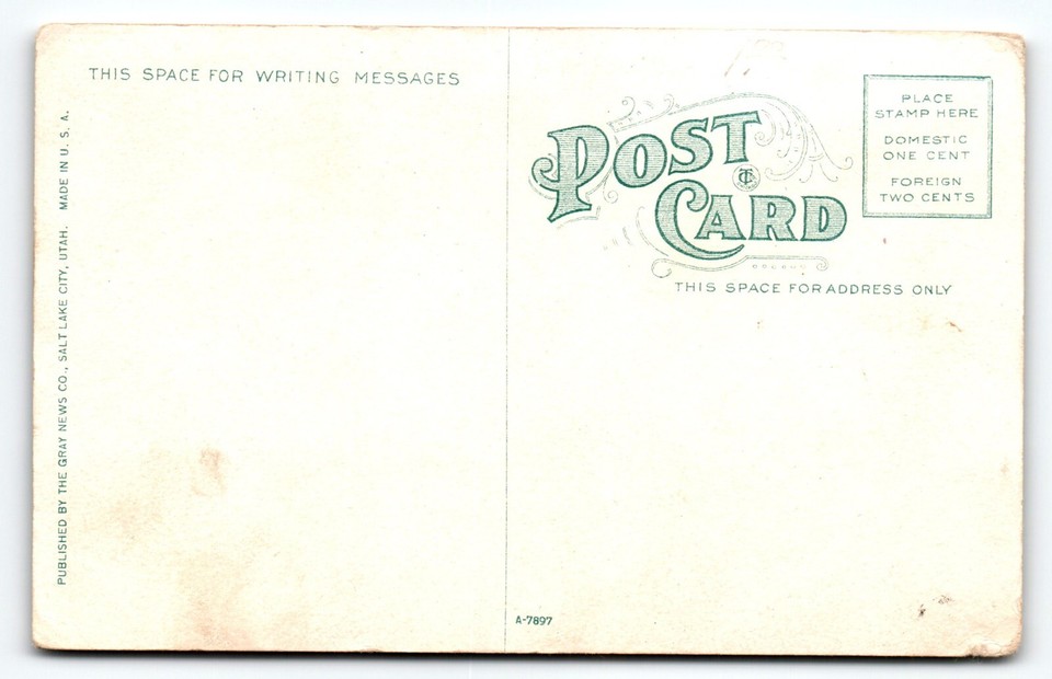 Railroad Postcard Lucin Cut-Off Great Salt Lake Salt Lake City Utah ...