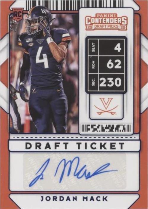 2020 Panini Contenders Draft Picks - College Ticket Autographs Jordan ...