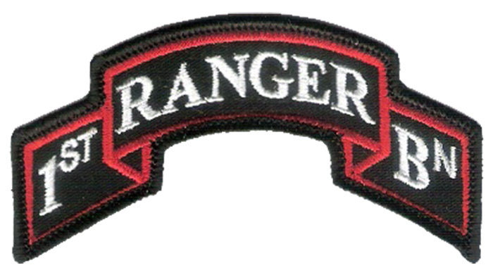 1st Ranger Battalion Scroll (Modern) - 3 7/8" x 2" Merrowed With Wax ...