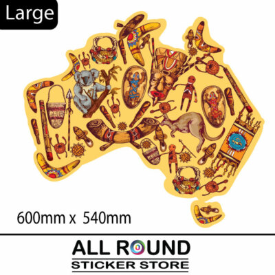 Australian Map sticker decal RV Motorhome, 4X4, Caravan, large 600mm | eBay