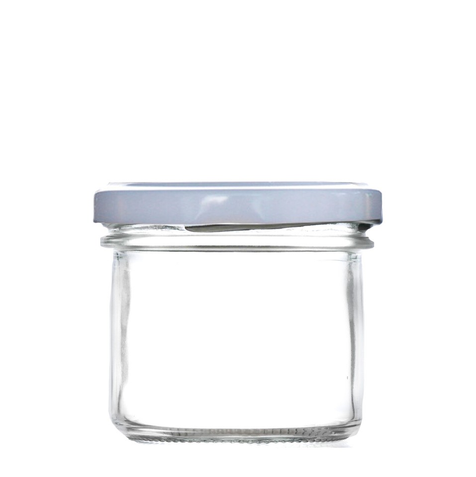 Small Glass Food Jars 125ml with Lids Pate Chutney Jam Preserves Pickle ...