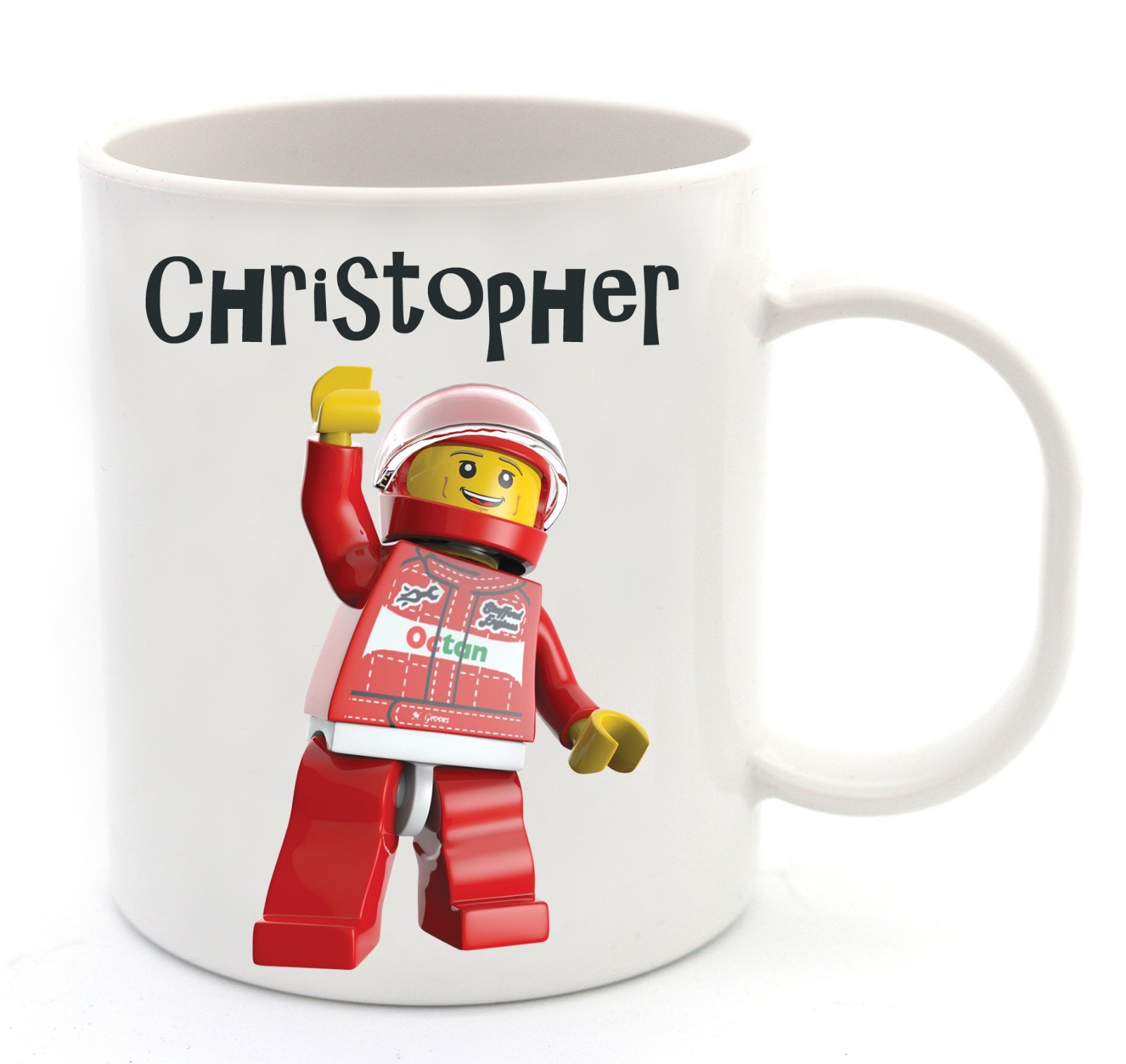 Personalised Kids Lego Design Plastic Cup Mug Fun Birthday Boy ...