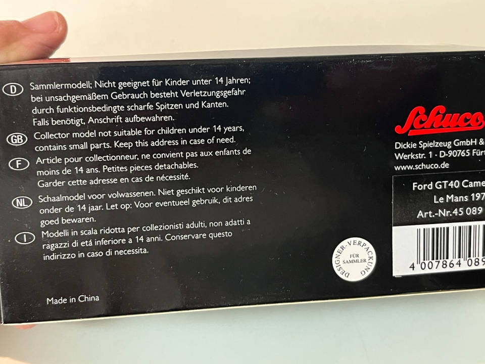 Schuco Ford GT40 Blue Camera Car Le Mans 1970 1:43 | eBay