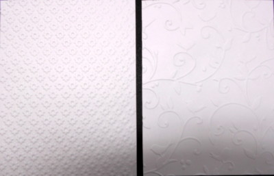 EMBOSSED WHITE PAPER PACK x 10 - 2 designs -SCRAPBOOKING/CARDMAKING ...