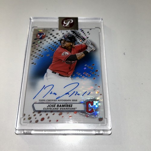2023 Topps Pristine JOSE RAMIREZ BLUE REFRACTOR ON-CARD AUTO #63/75 ...