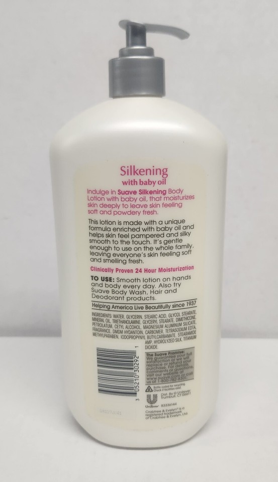 Suave SILKENING Body Lotion with Baby Oil ~ 32 oz ~ Expired | eBay