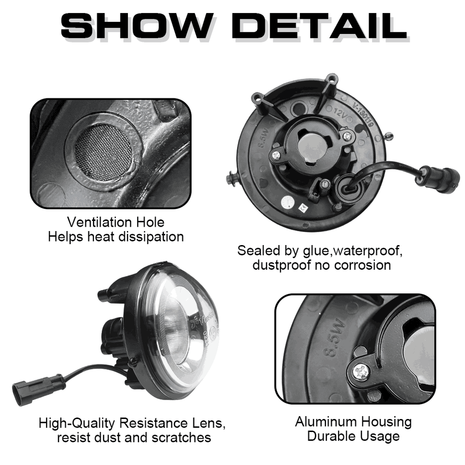 For Mini Cooper R55 R56 R57 R58 R59 R60 LED DRL Fog Lights Daytime ...