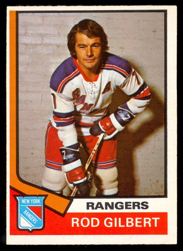 1974 75 OPC O PEE CHEE HOCKEY #201 ROD GILBERT EX-NM NEW YORK N Y ...