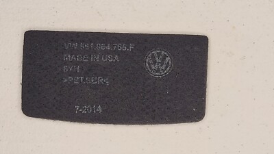 2015 Volkswagen Passat Rear Center Console Fabric Mat Insert Pad OEM ...