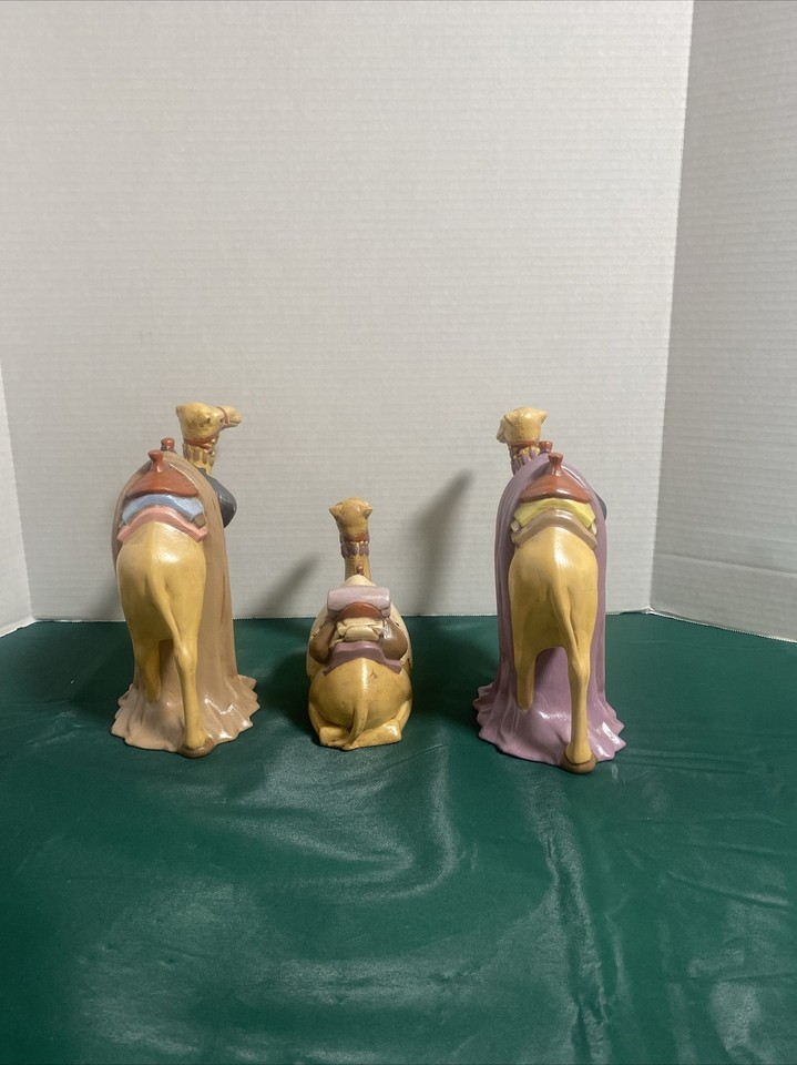 Christmas 🎄 Duncan Mold Nativity Wisemen and Camels VTG Ceramic Glossy ...
