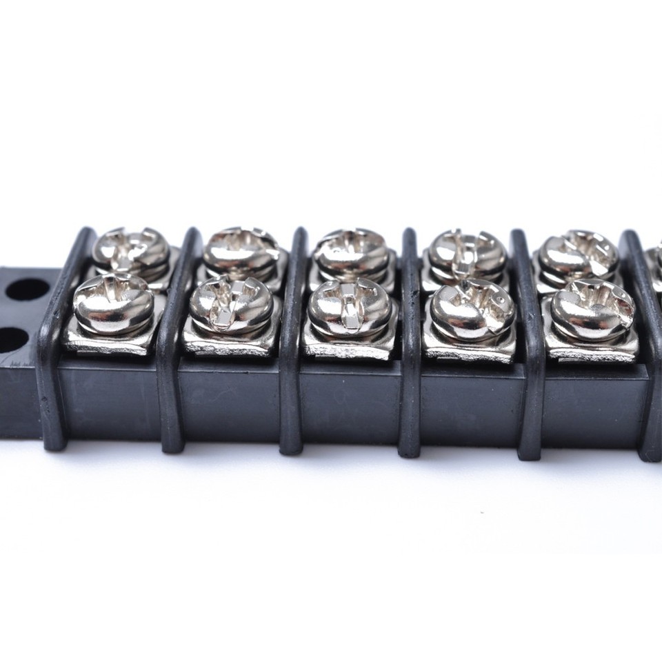4 Pieces Terminal Block Electrical Connector Blocks Screw Double Row ...