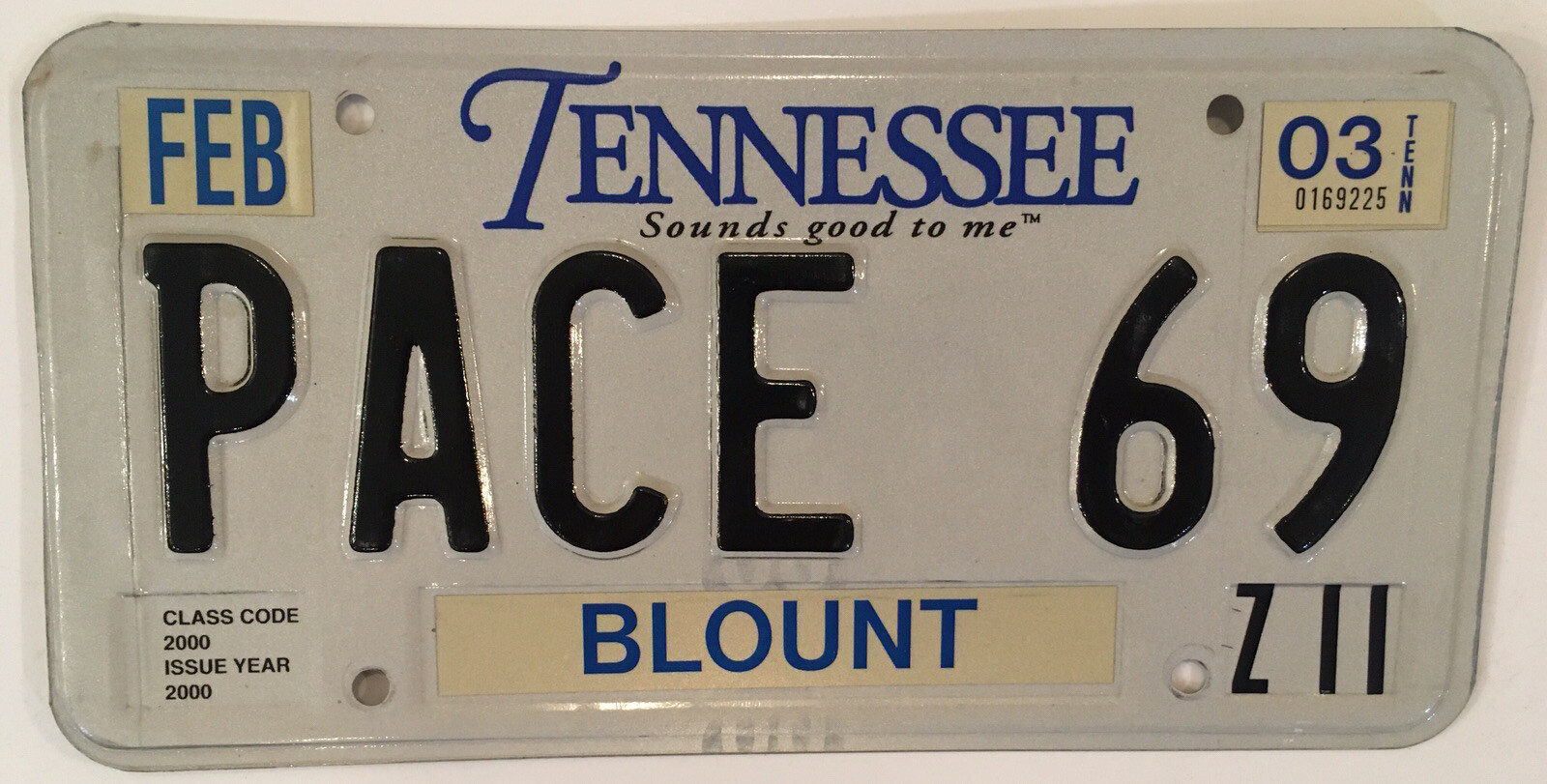 Vanity CHEVROLET CAMARO PACE CAR 1969 license plate Indy Indianapolis ...