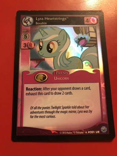 My Little Pony Lyra Heartstrings #201 UR Foil 1st Holo Ultra Rare 2013 ...