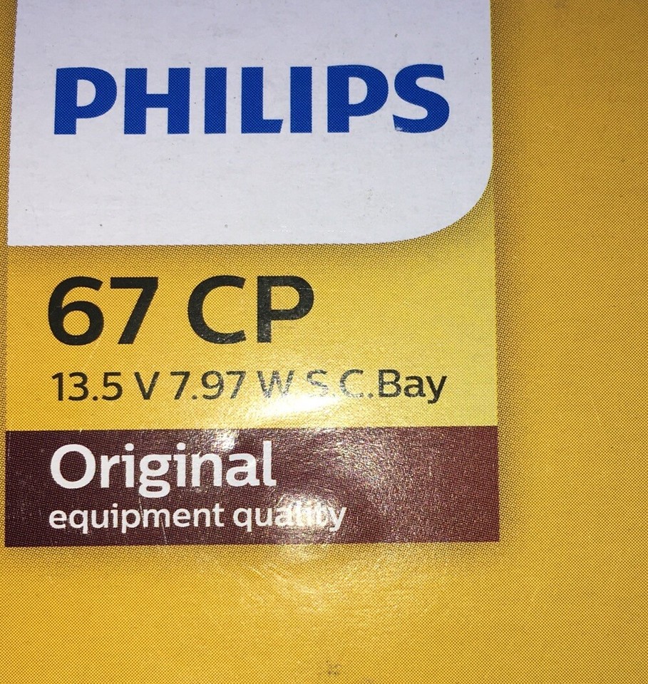 10 Phillips 67 Cp Original Equipment Automotive Miniature Light Bulbs ...