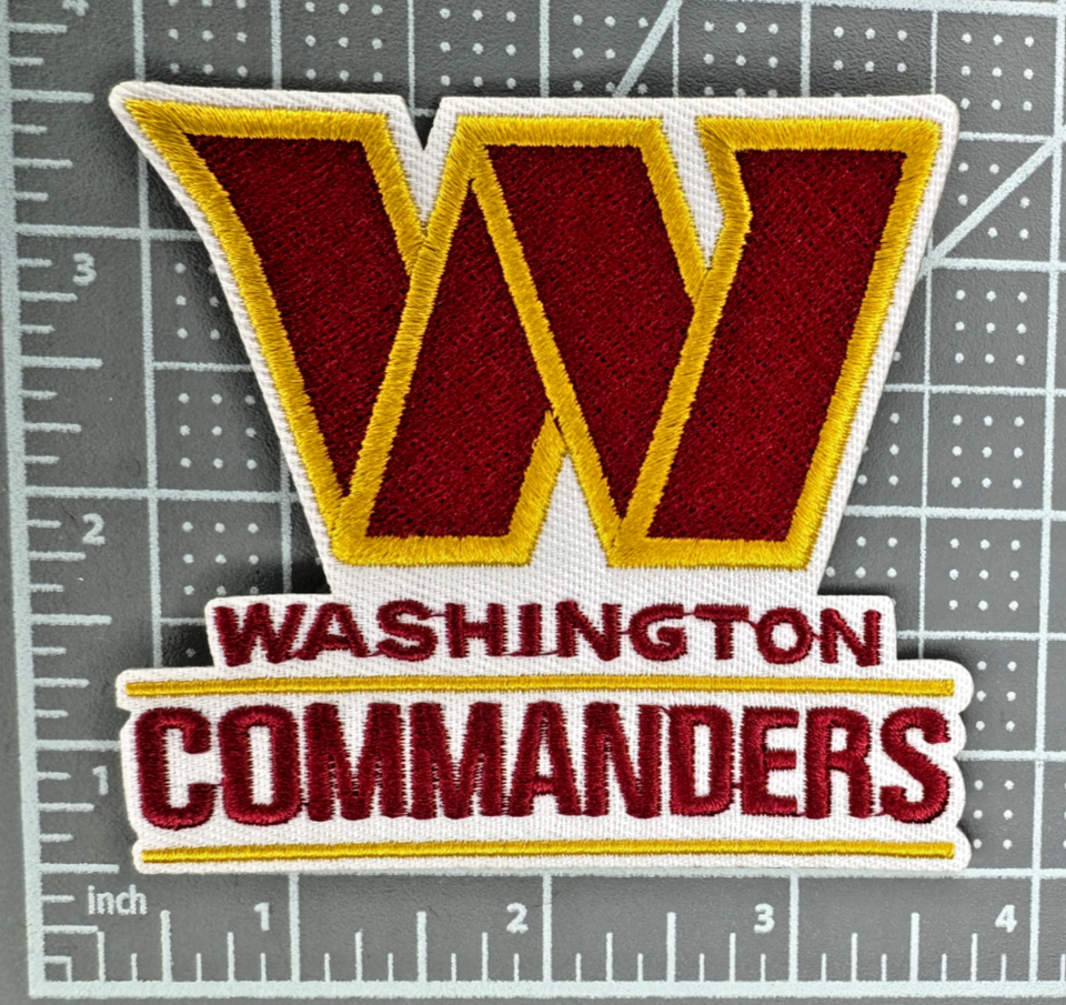 Washington Commanders NFL Team Logo Embroidered 3in Iron / Sew-On Patch ...