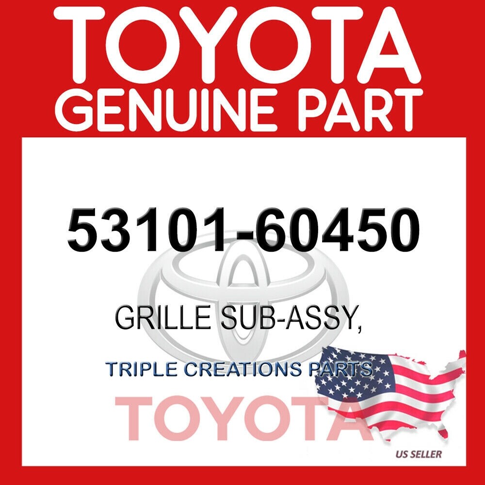Genuine Toyota 53101-60450 Grille Radiator 5310160450 OEM | eBay