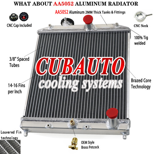 3 Row Aluminum Radiator For 1992-2000 HONDA CIVIC EG EK DEL SOL INTEGRA ...