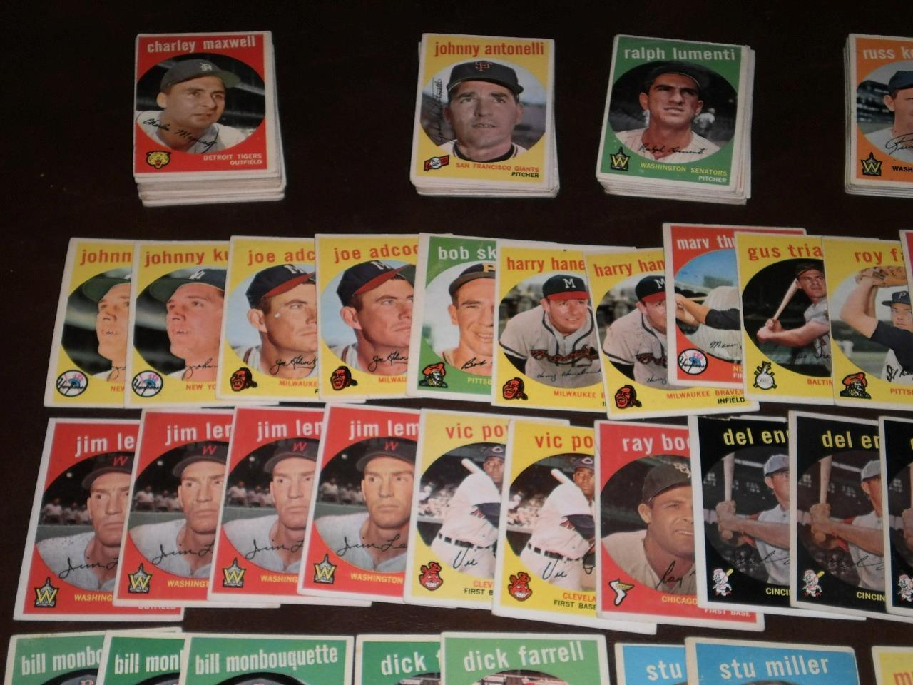 1959 Topps Vintage Baseball Card set Lot of 183 Amaro Groat Face ...