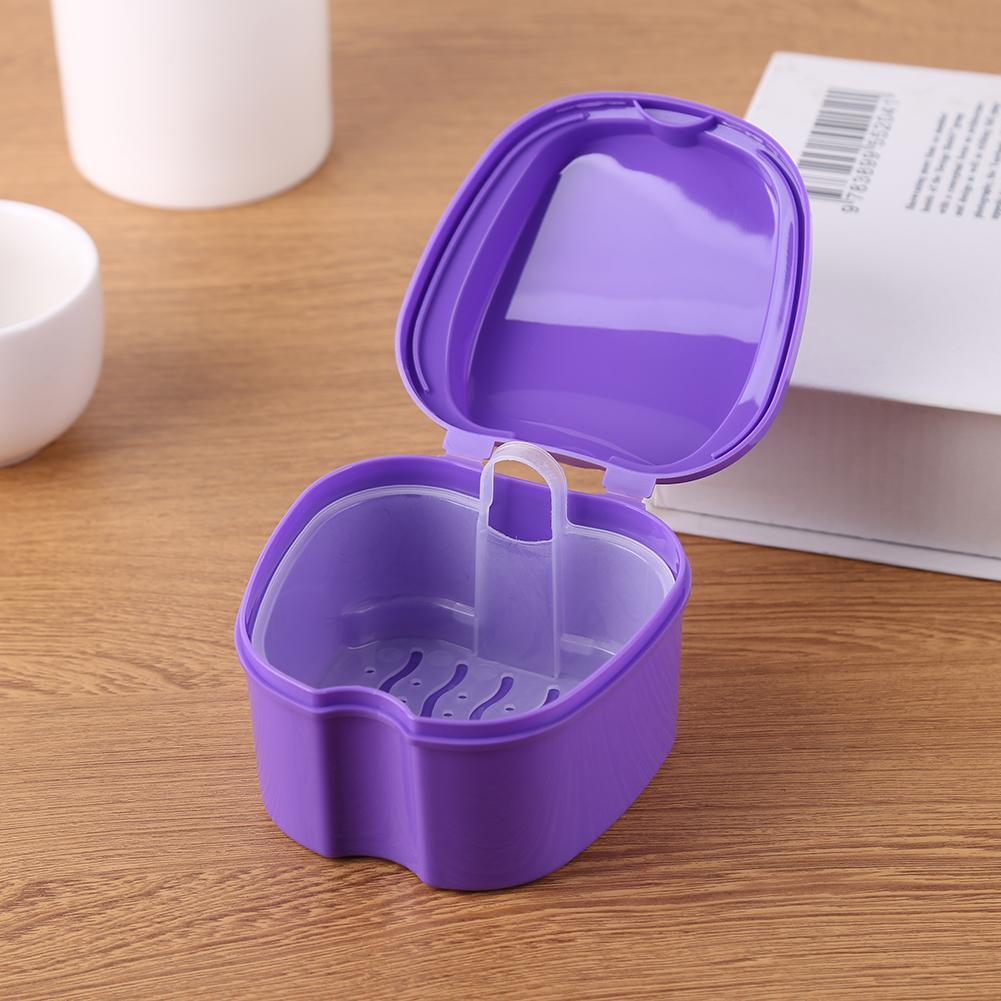 Denture Care Bath Box Clean False Teeth Nursing Hang Net Container ...