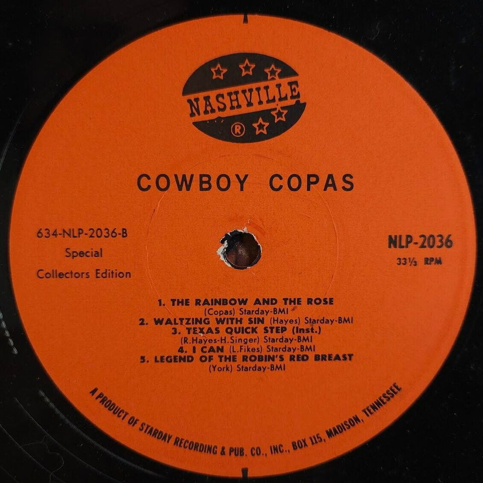 Cowboy Copas Alabam Album Vinyl Nashville Special Collector's Edition ...