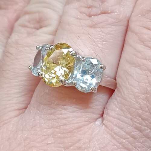 NEW! QVC Nolan Miller Sizes 7 & 8 Canary Yellow Austrian Crystal ...