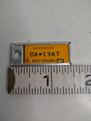 West Virginia WV DAV Tag License Plate Disabled Veterans Key Chain FOB ...
