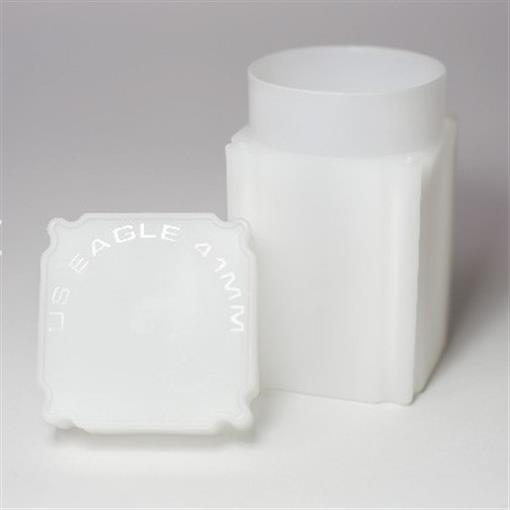 5 Square Coin Safe Tubes For 1 Oz Silver Eagle Dollar 41mm ASE Long ...