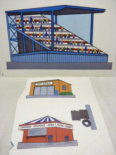 Slot Car Race Track Vintage Cardboard Stand Ups Grand Stand & Others ...