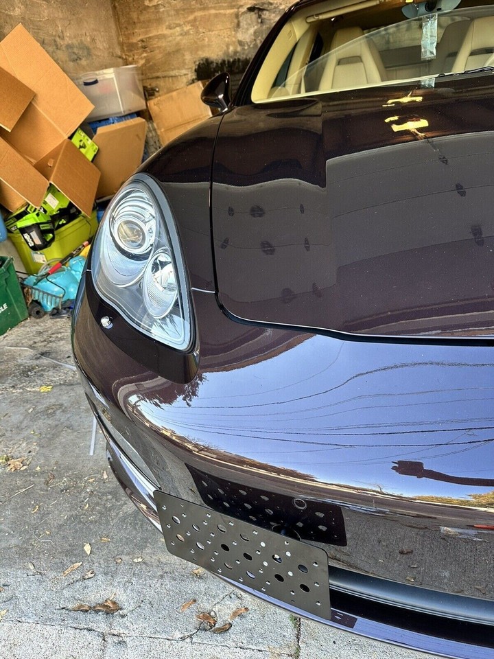 Front Bumper Tow Hook License Plate Mount Bracket for Porsche Panamera ...