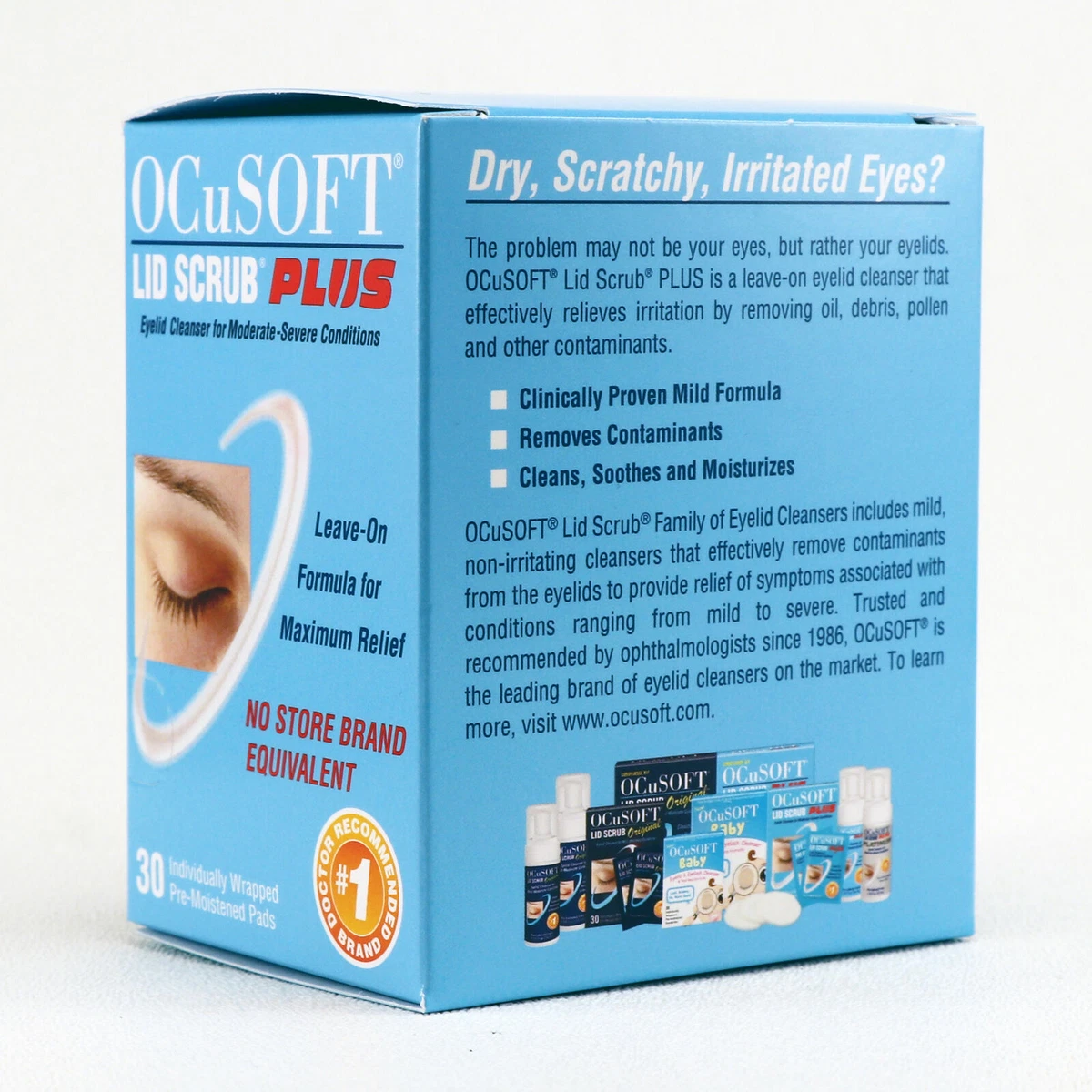 OCuSOFT Lid Scrub Plus Pre-Moistened Pads 30 Count, 54% OFF