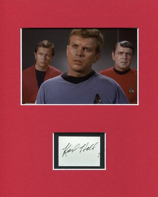 Carl Karl Held Star Trek Lindstrom Rare Signed Autograph Photo Display ...