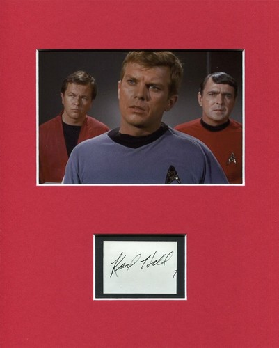 Carl Karl Held Star Trek Lindstrom Rare Signed Autograph Photo Display ...