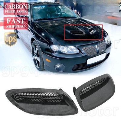 For Pontiac GTO 2005-2006 Painted Carbon Hood Scoop Grille Pair ...