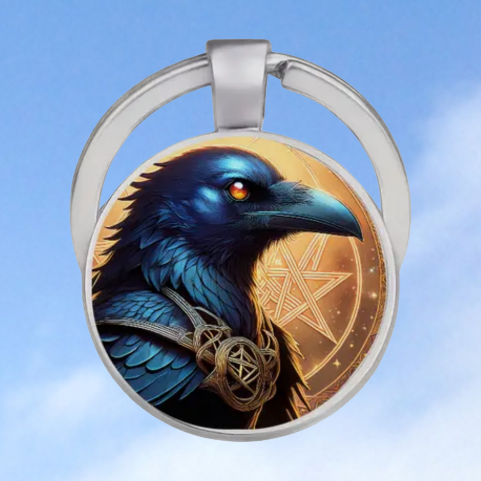 Anime Pagan Changeling Crow Hand Created Key Fob Keyring Stocking ...